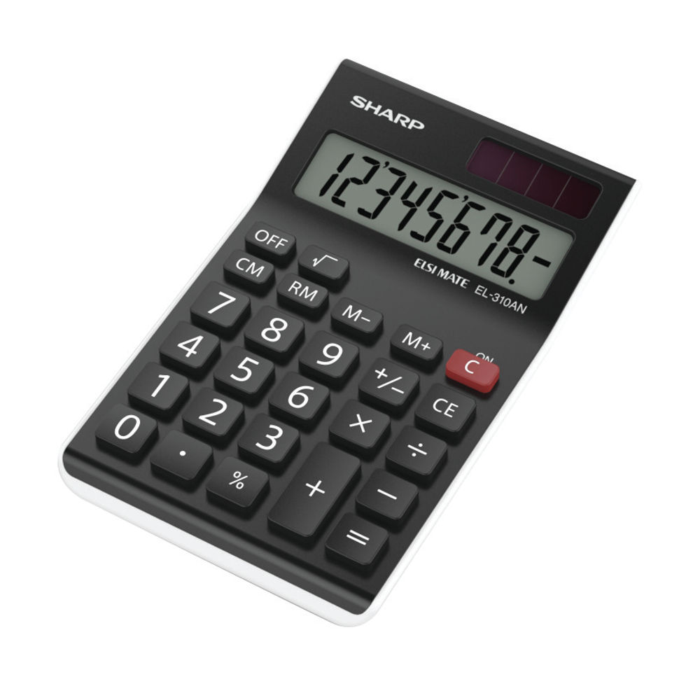Sharp Black Semi-Desktop Calculator EL310N