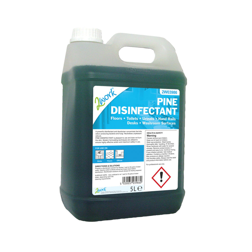 2Work Pine Disinfectant 5 Litre Bottle 2W03986