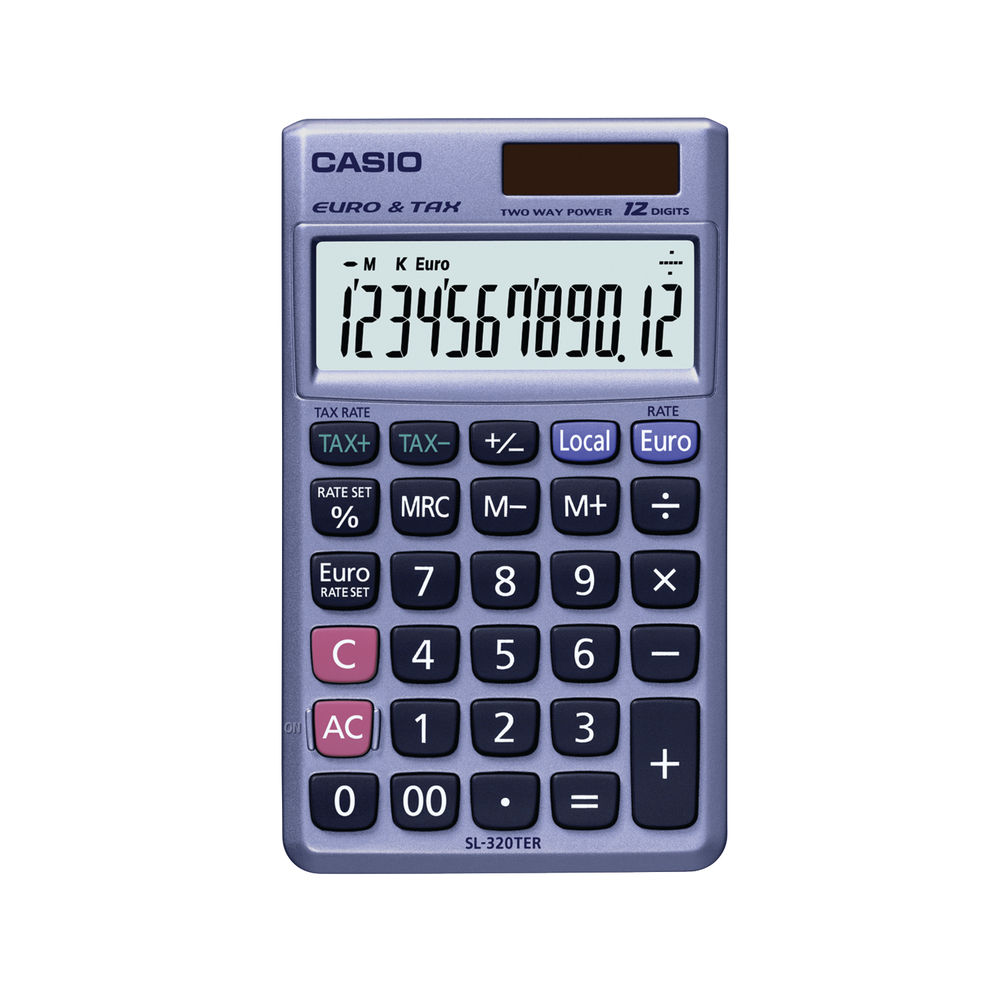 Casio Pocket Calculator 12-Digit SL-320TER+ Casio Pocket Calculator 12-Digit SL-320TER+