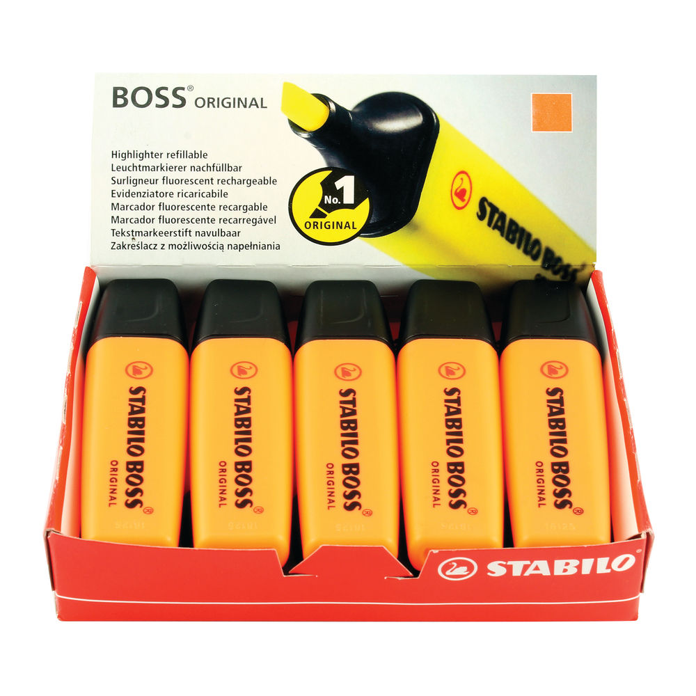 Stabilo Boss Original Orange Highlighter (10 Pack) 70/54/10