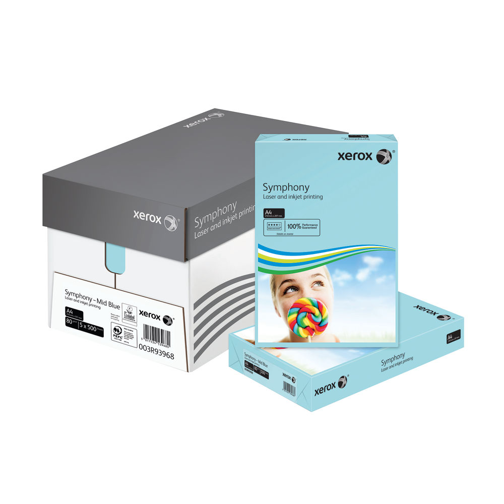 Xerox Symphony Mid Blue 80gsm A4 Paper - 003R93968