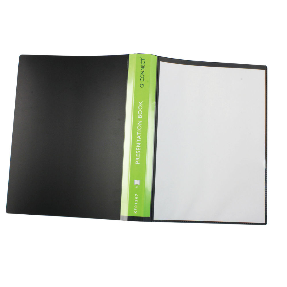 Q-Connect Presentation Display Book 40 Pocket A4 Black KF01267