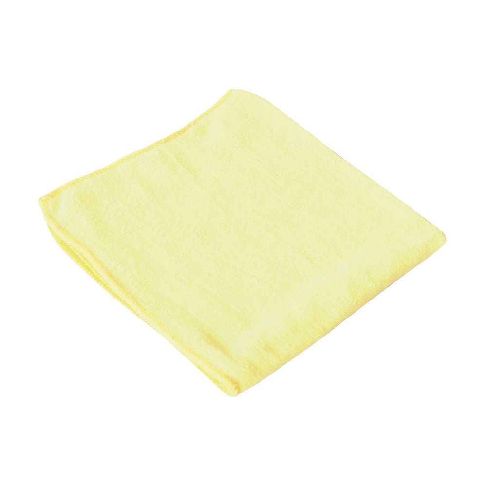 2Work Yellow Microfibre Cloth (Pack of 10) - CNT01625