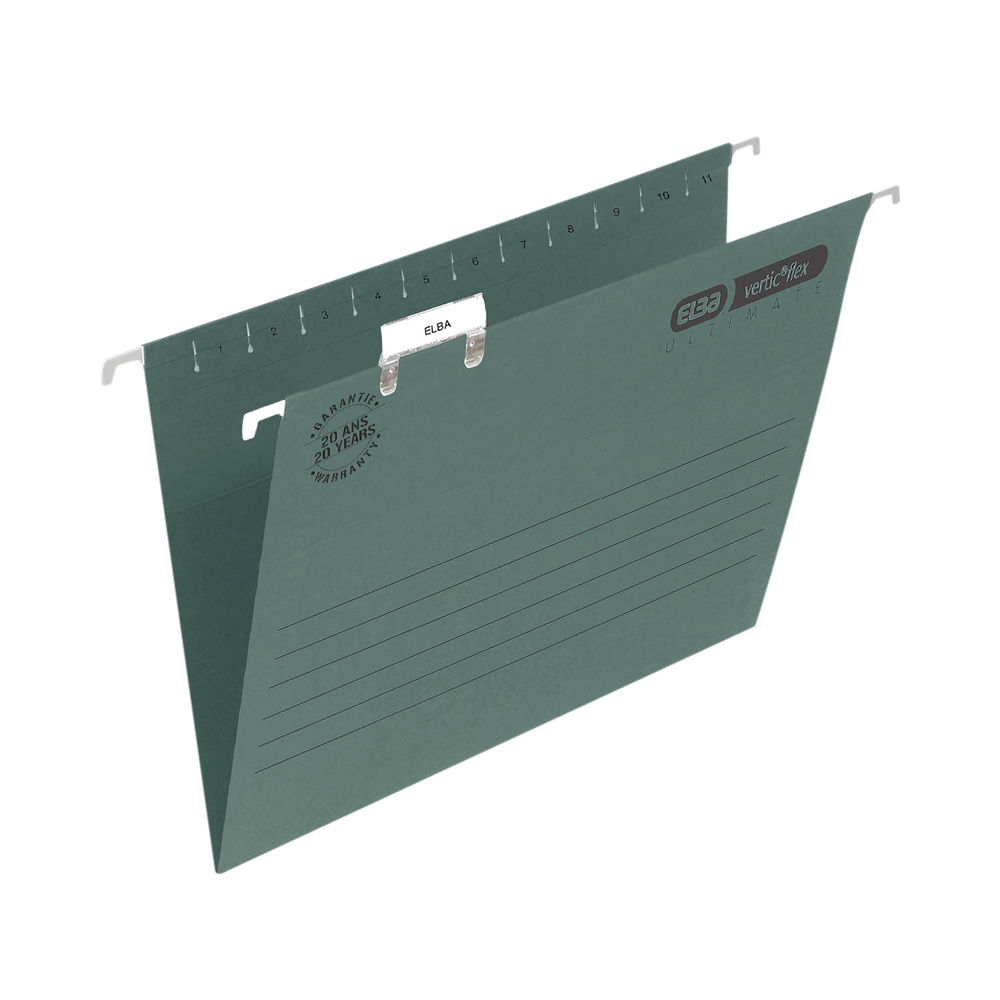 Elba Suspension File Foolscap Green (50 Pack) 100331250 Elba Suspension File Foolscap Green (50 Pack) 100331250
