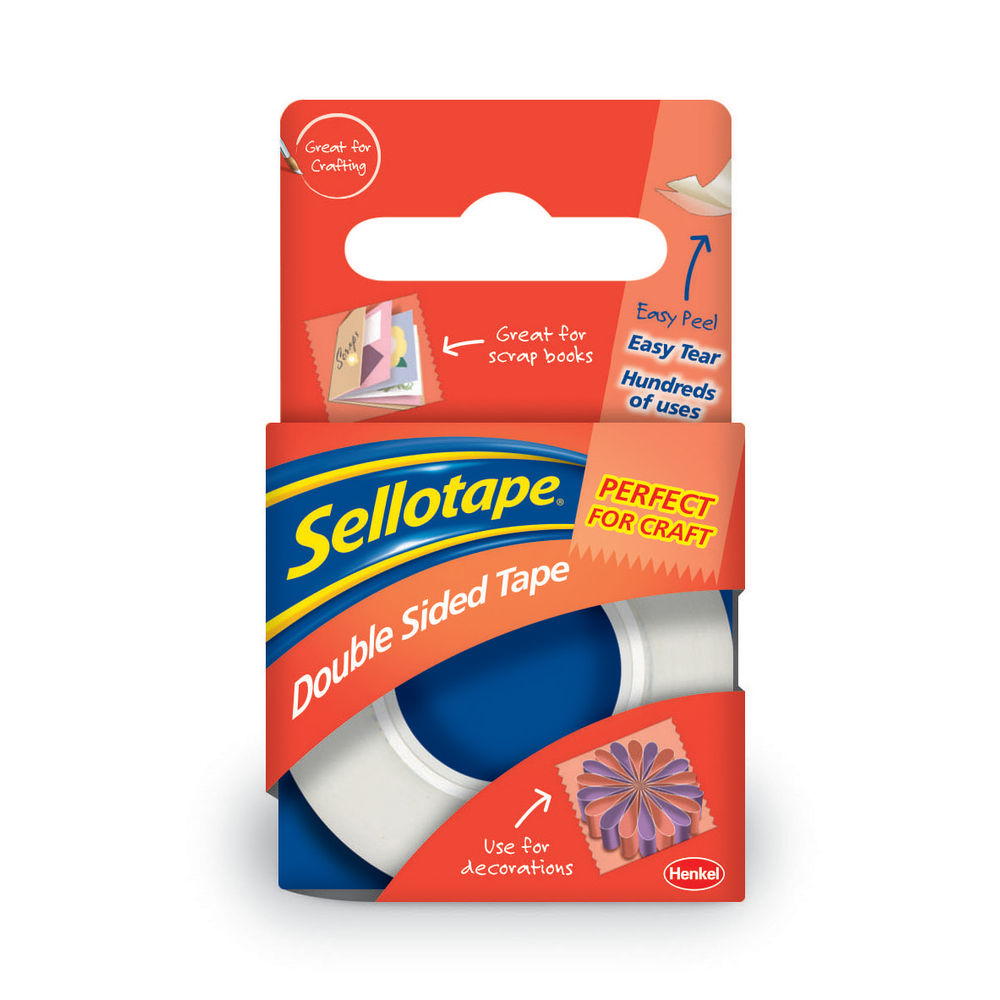Sellotape Double Sided Tape 15mm x 5m (12 Pack) 1445293