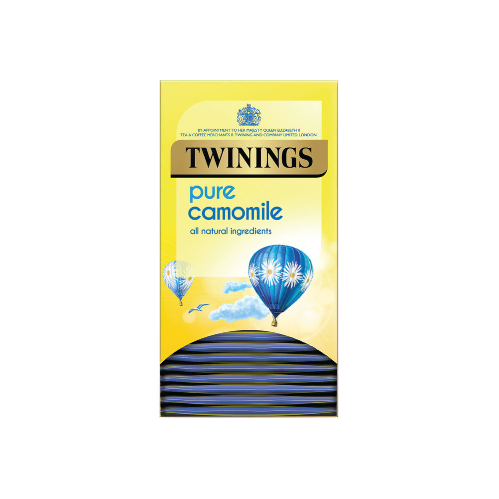 Twinings Pure Camomile Herbal Infusion Tea Bags (Pack of 20) F14379 Twinings Pure Camomile Herbal Infusion Tea Bags (Pack of 20) F14379