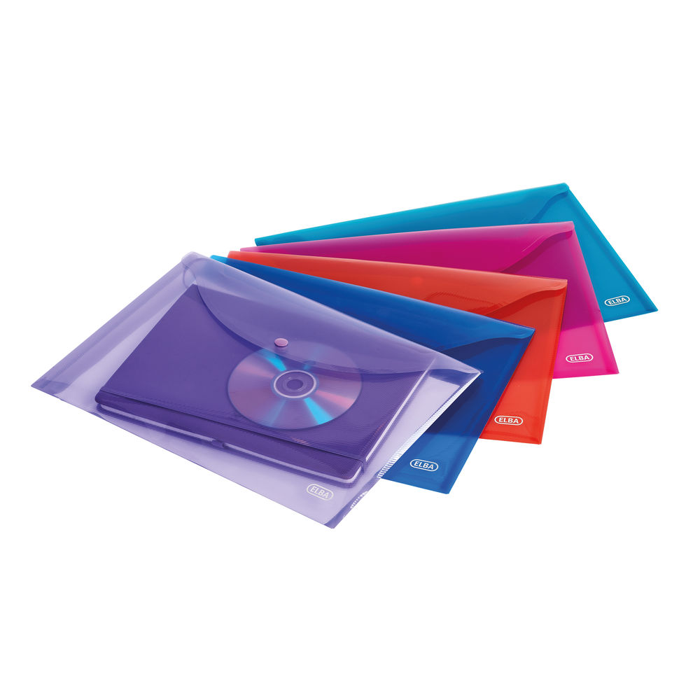 Elba Snap Wallet A4 Assorted (5 Pack) 100201306