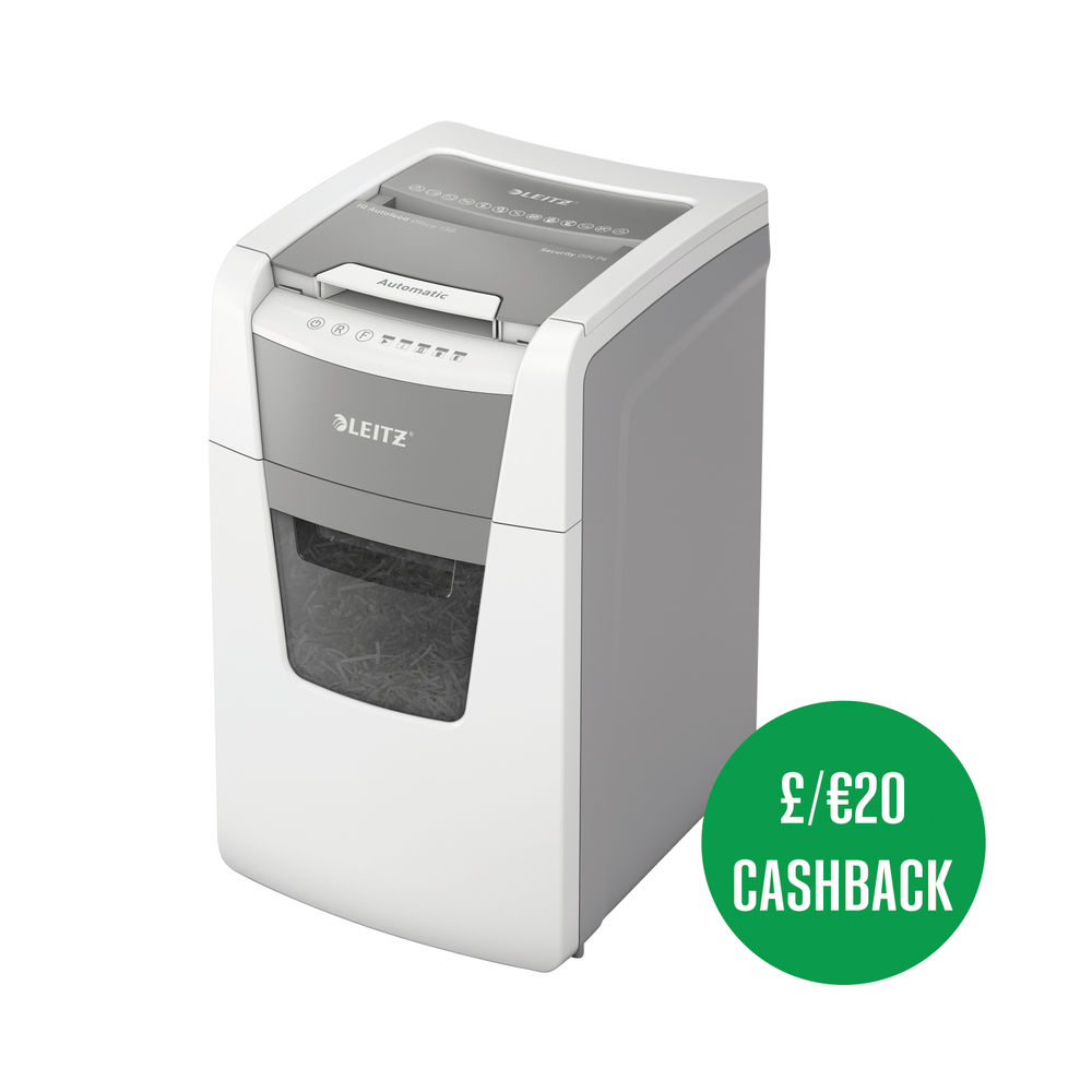 Leitz IQ Autofeed Small Office 100 Automatic Cross-Cut Paper Shredder P ...