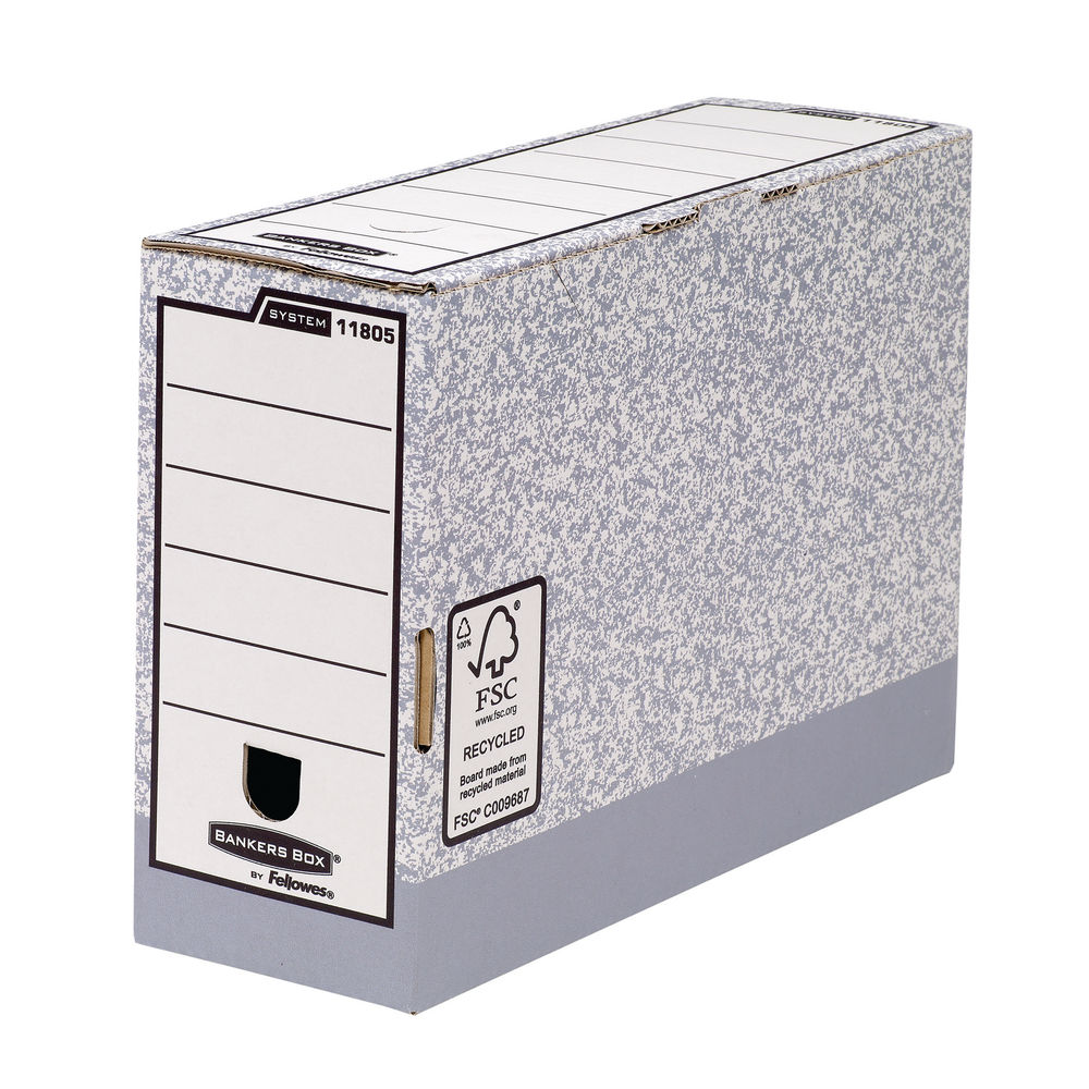 Fellowes Bankers Box Transfer File 120mm Foolscap Grey (10 Pack) 01805