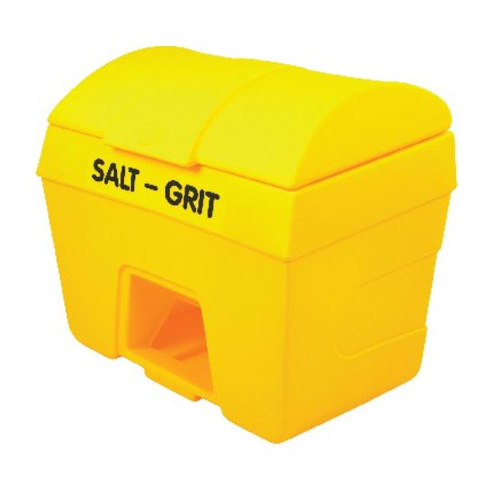 Winter Salt and Grit Bin With Hopper Feed 400 Litre Yellow 317071