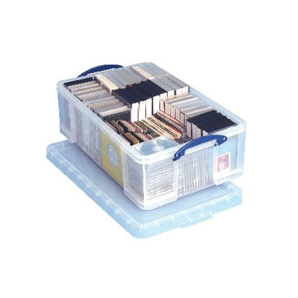 Really Useful 50L Plastic Storage Box W710xD440xH230mm Clear KING50C