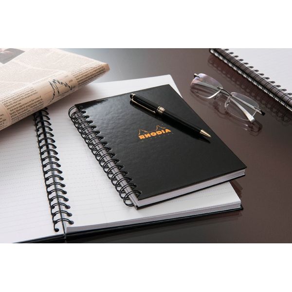 Rhodia Business A4 Book Wirebound Hardback 160 Pages Black (Pack of 3 ...