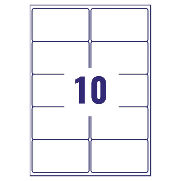 Avery Ultragrip Laser Address Labels 99 1x57mm 10 Per Sheet White 1000 Pack L7173