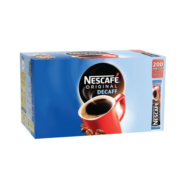 Nescafe Decaffeinated One Cup Sticks Coffee Sachets (Pack of 200) 12315595