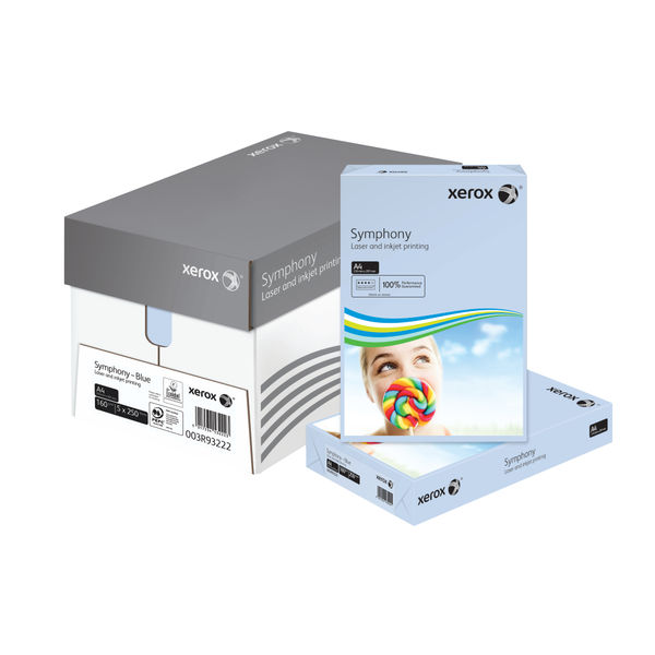 Xerox Symphony Pastel Blue A4 160gsm Card (250 Pack) XX93222