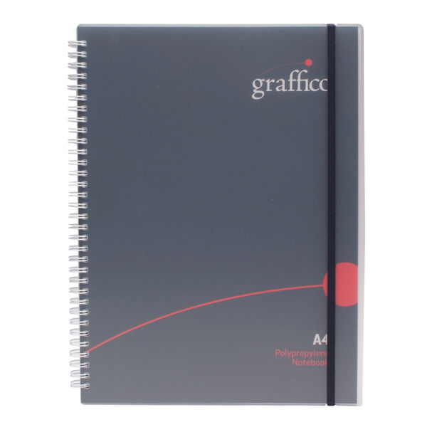 Graffico Polypropylene Wirebound Notebook 140 Pages A4 500-0504