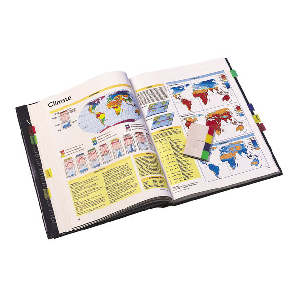 Q-Connect Quick Tabs 25 x 45mm Transparent Assorted (200 Pack) KF01225