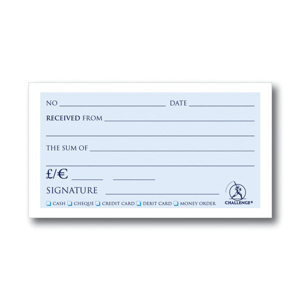 Challenge Duplicate Receipt Book 200 Sets 280x141mm 100080056