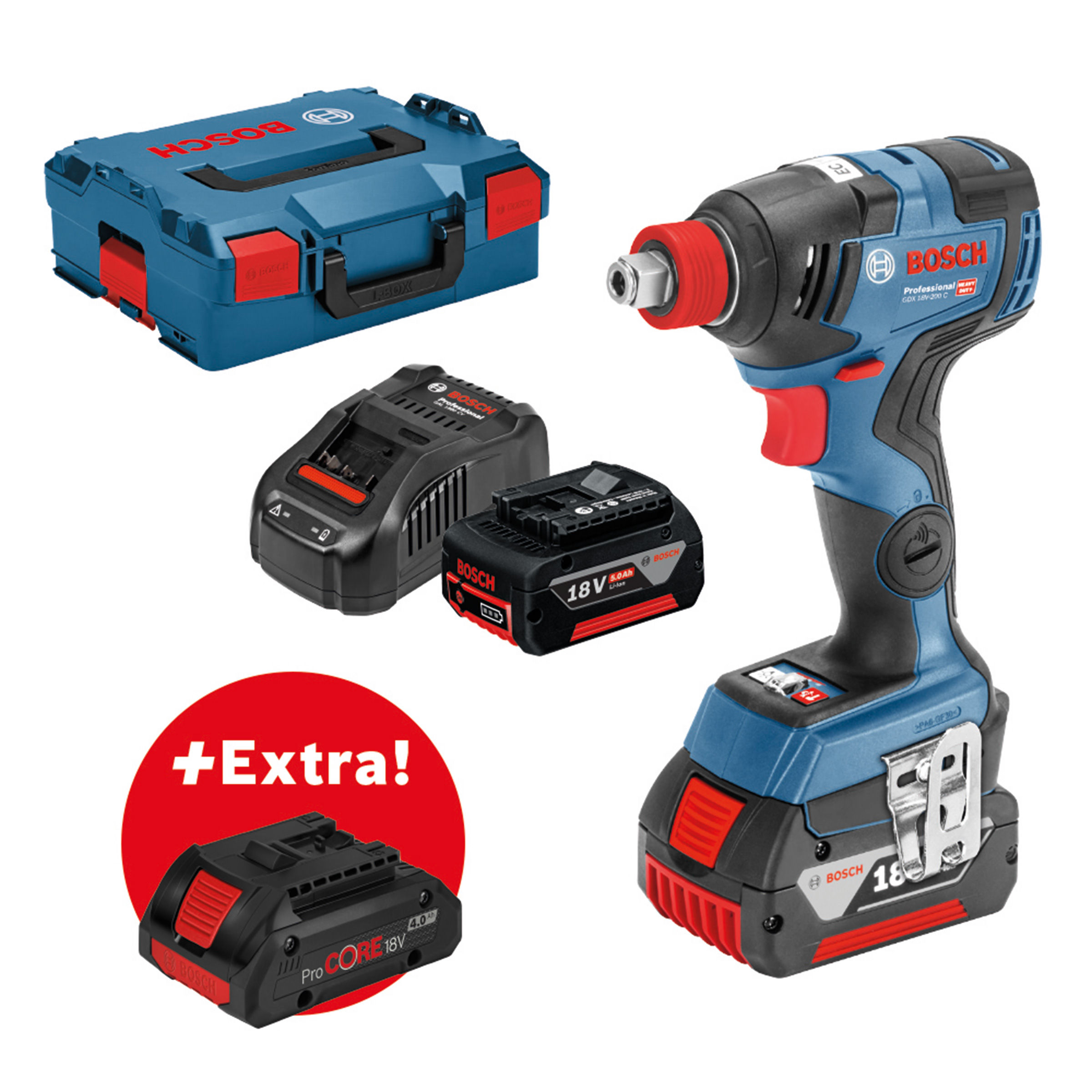 Toolstop Bosch Gdx 18v 200 C Professional Heavy Duty Impact Driver