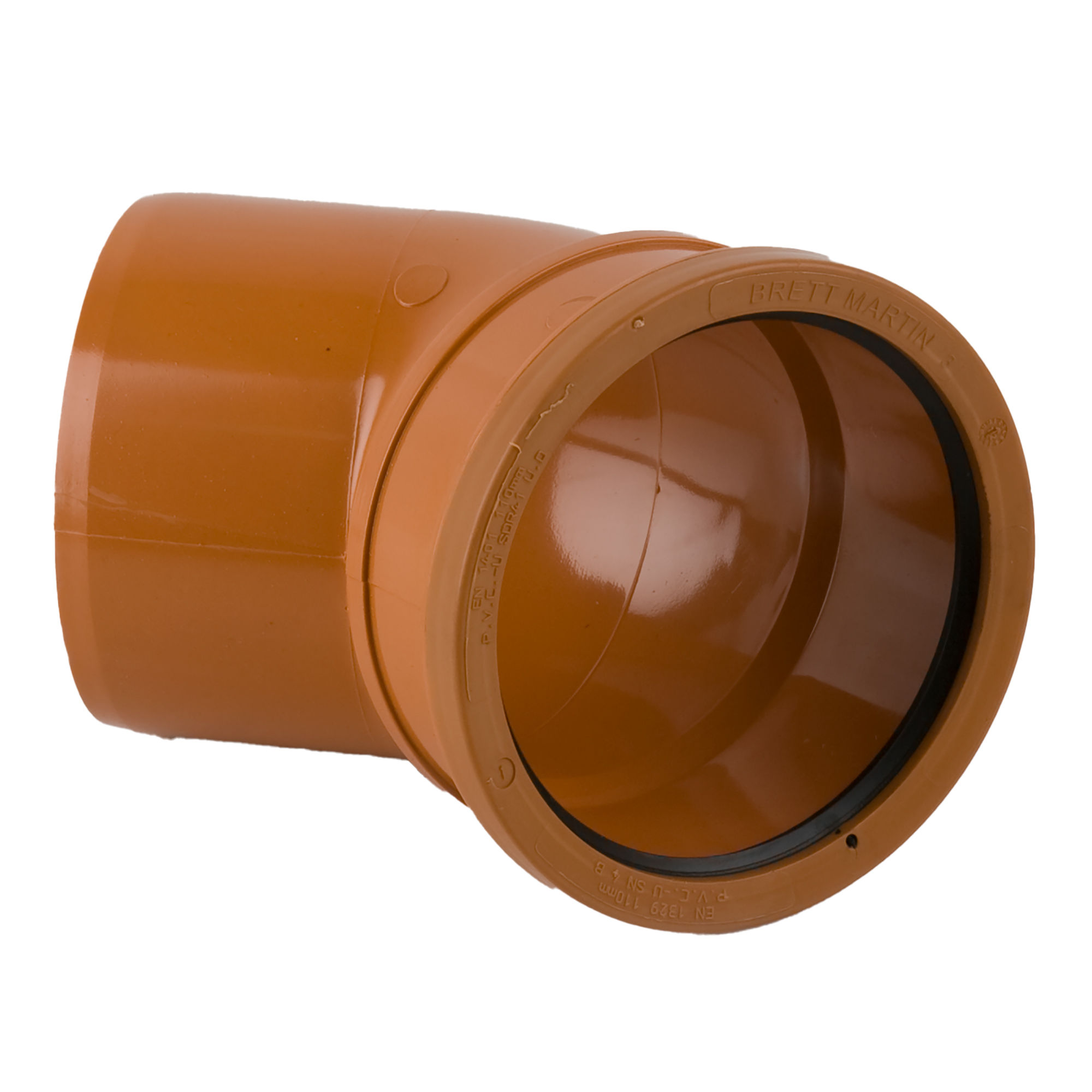 Underground 45° Single Socket Bend Terracotta 110mm - B5061