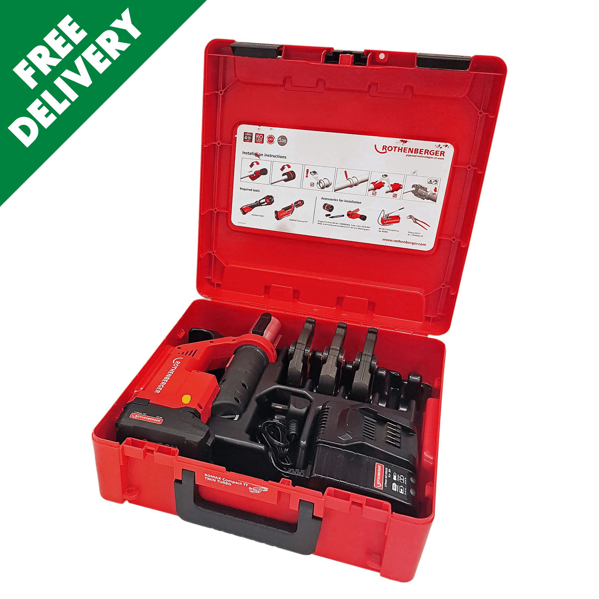 Rothenberger ROMAX Compact TT 15-22-28mm Press Jaw Set - 1000002124