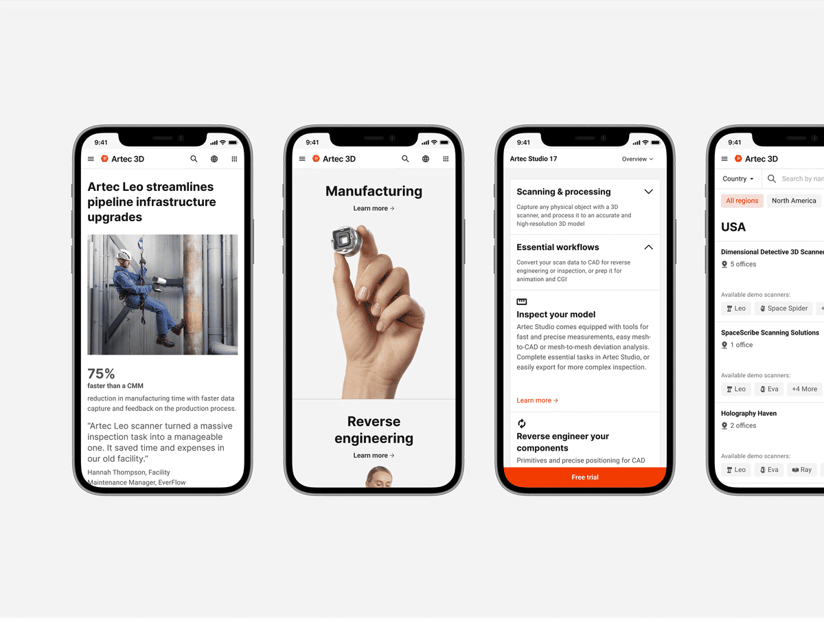 Artec 3D brand identity and design system • Daniil Sukhovskoy