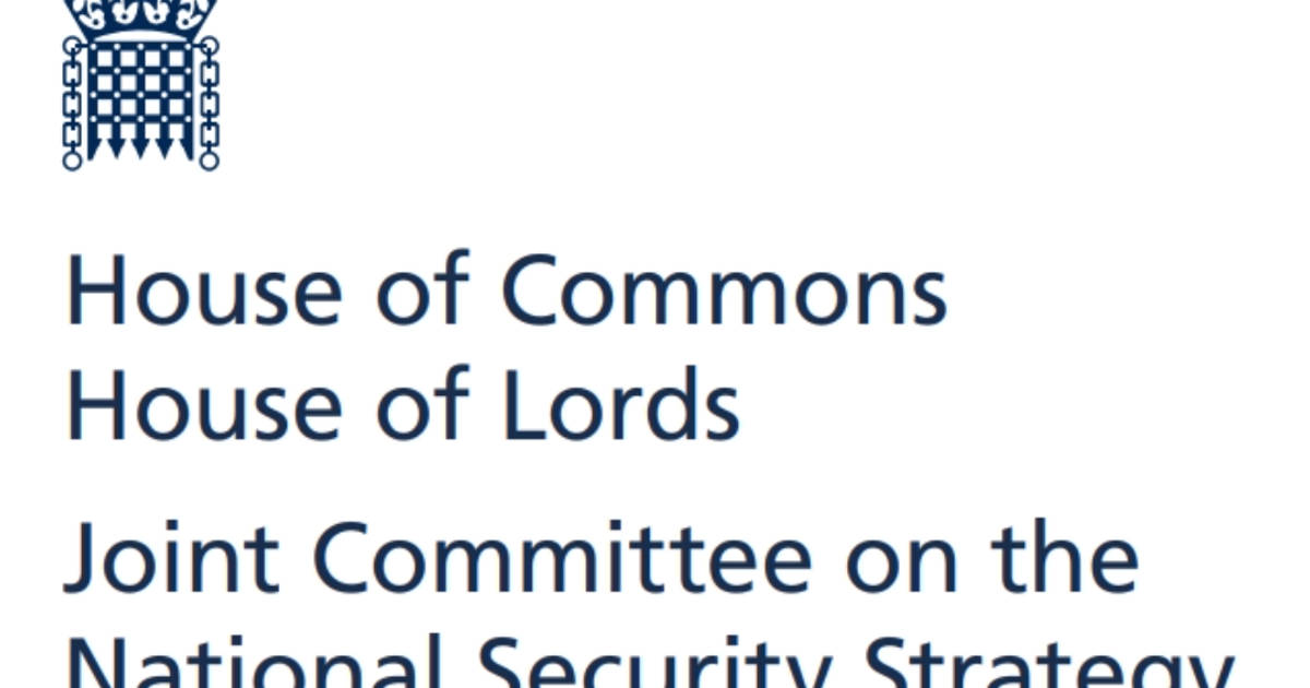 RUSI Insights Inform UK Parliamentary Joint Committee Report on ...