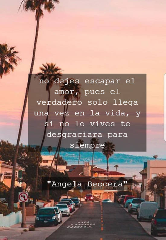 Frase #339927: no dejes escapar el amor, pues el verdadero solo llega ...