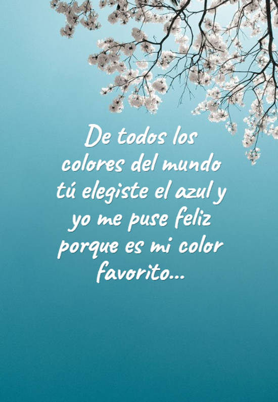 Frase #411047: De todos los colores del mundo tú elegiste el azul y yo ...