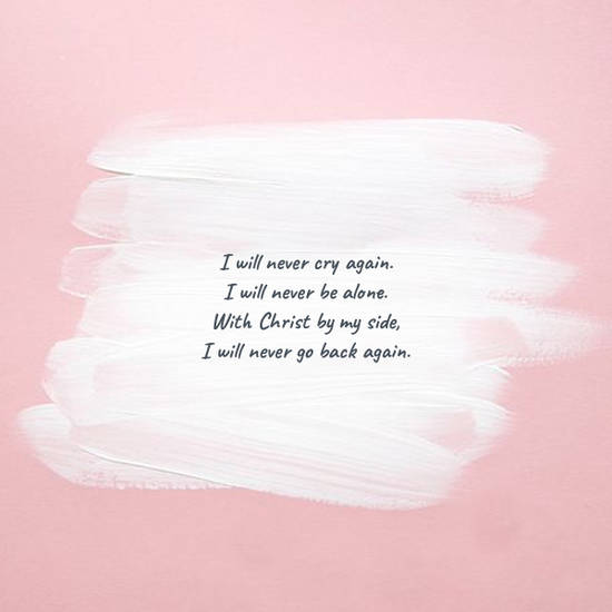 Frase #619034: I will never cry again. I will never be alone. With ...