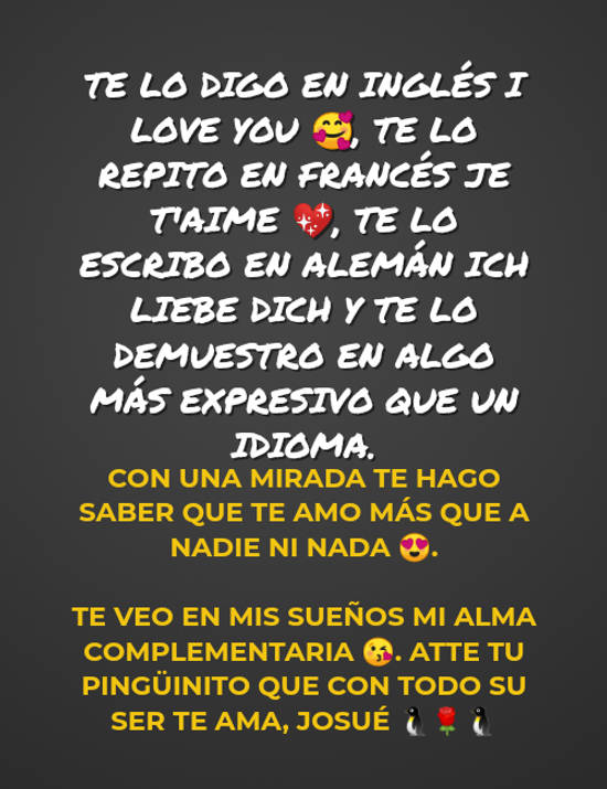 Frase #679662: Te lo digo en inglés I LOVE YOU ?, te lo repito en ...