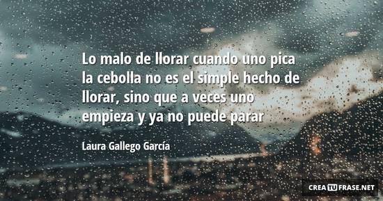 Frase #943651: Lo malo de llorar cuando uno pica la cebolla no es el ...