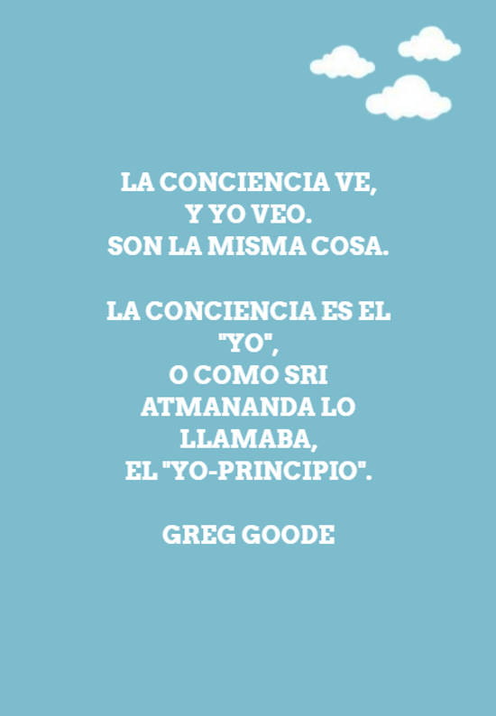 Frase #976029: La conciencia ve, y yo veo. Son la misma cosa. La ...
