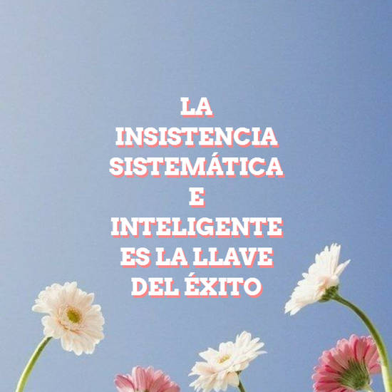 Frase #72833: La insistencia sistemática e inteligente es la llave del ...