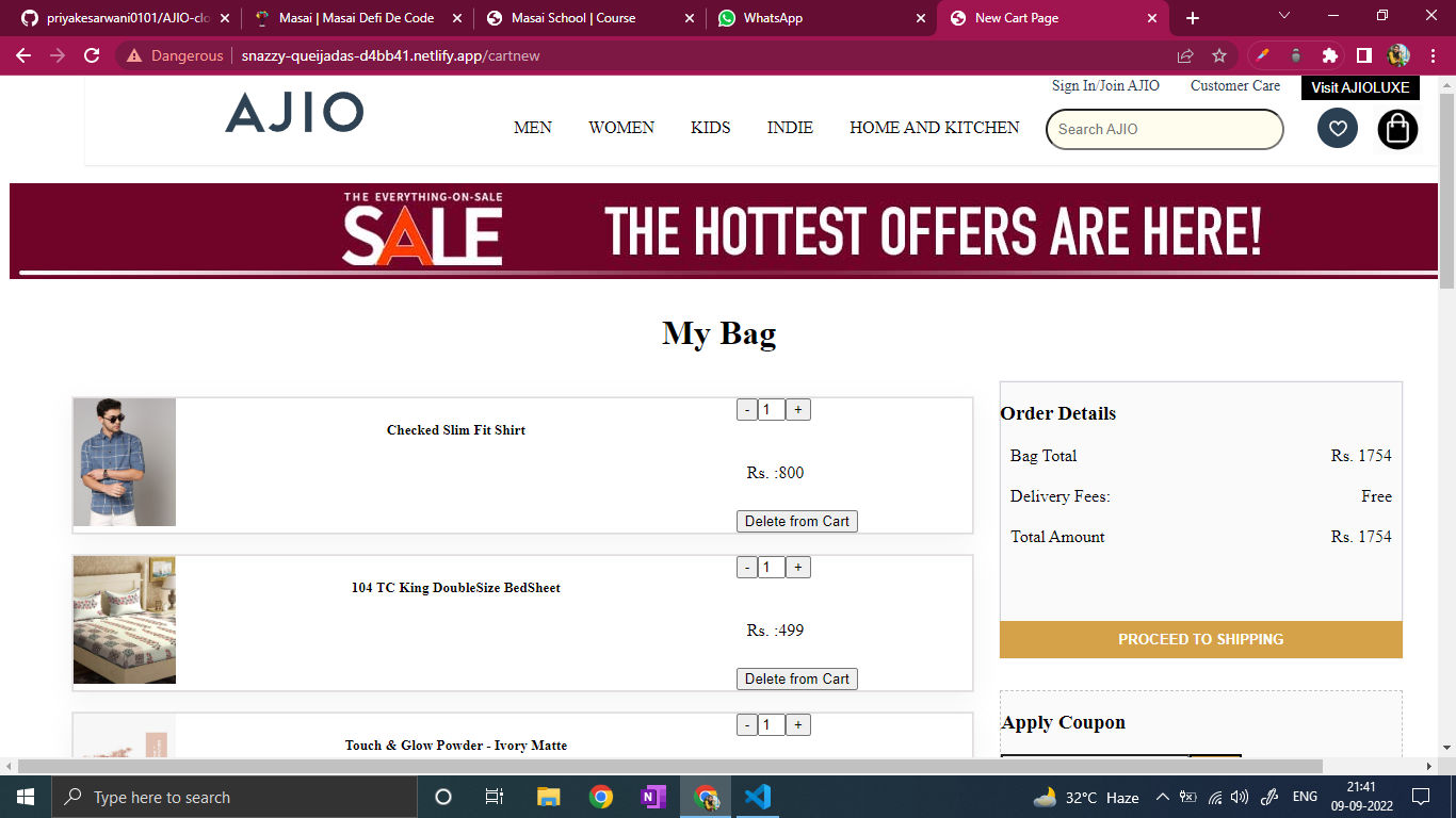 GitHub - priyakesarwani0101/AJIO-clone-: AJIO is an e-commerce website ...