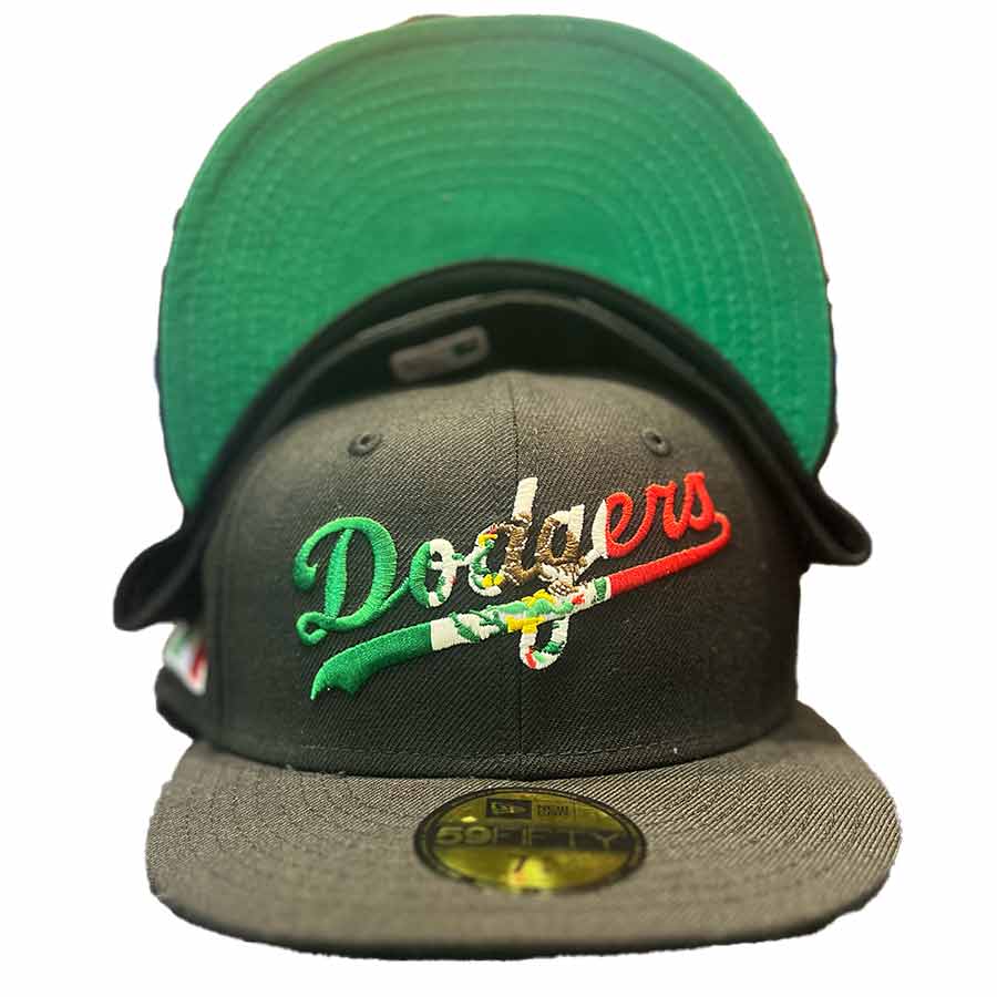 Los Angeles Dodgers Flag of Mexico Patch Green UV 59FIFTY Fitted Hat