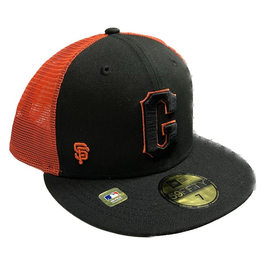 San Francisco Giants Black Batting Practice Orange Mesh Back 59FIFTY ...