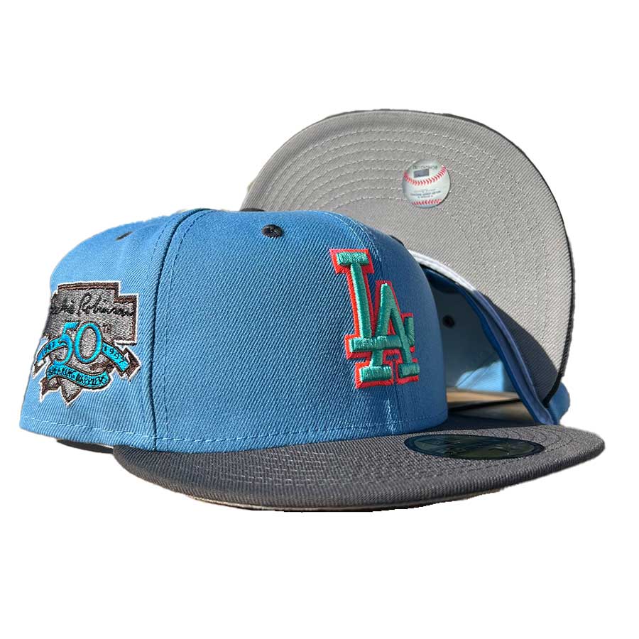 Los Angeles Dodgers Blue Two Tone Easter Jackie Robinson Patch Gray UV ...