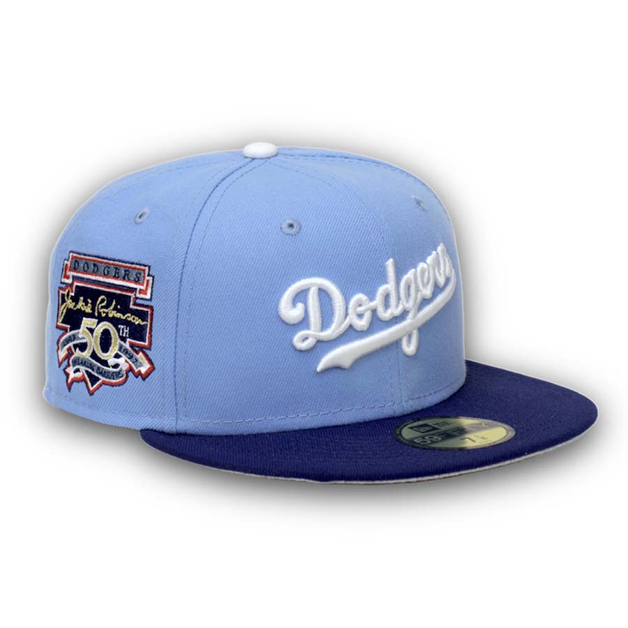 Los Angeles Dodgers Icy Blue Two Tone Script Jackie Robinson Patch ...