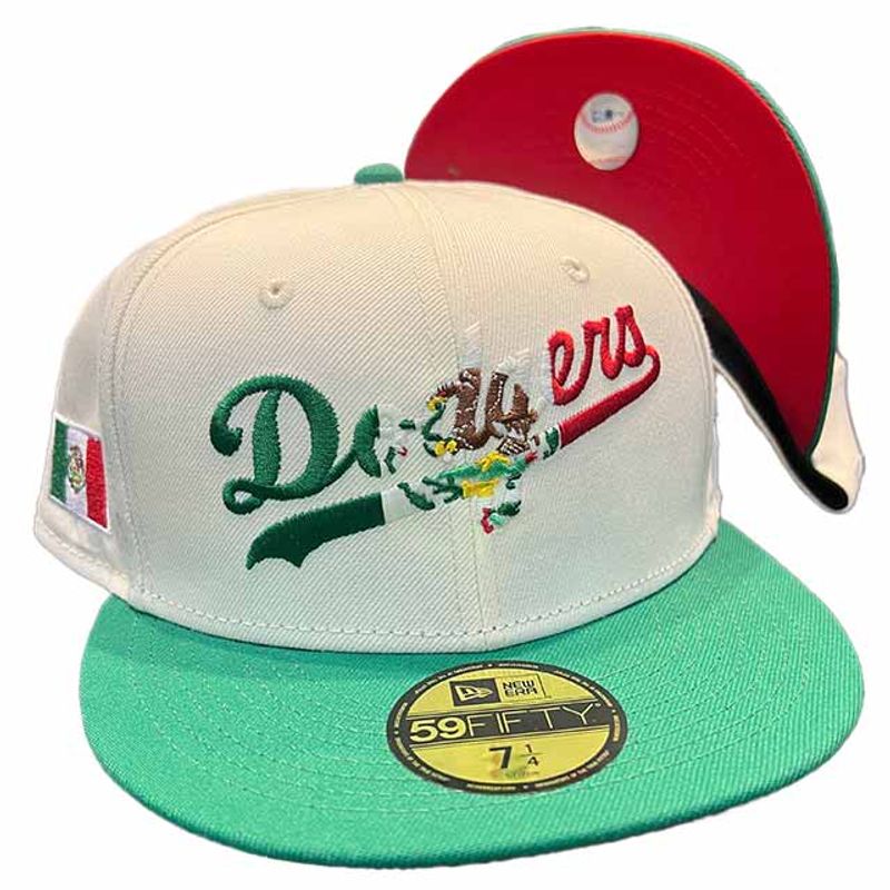 Los Angeles Dodgers Cream Green Two Tone Cursive Cino De Mayo Logo ...