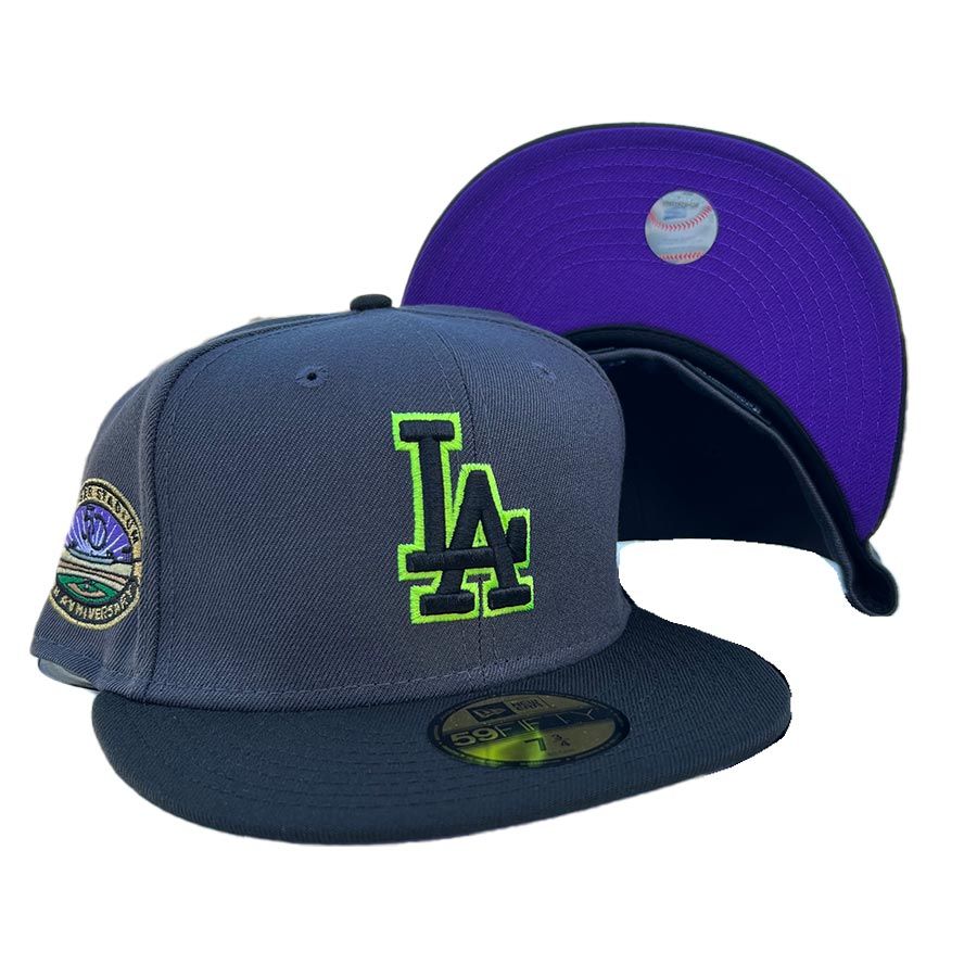 Los Angeles Dodgers Aux Pack Dog 50th Patch Purple UV 59FIFTY Fitted Hat
