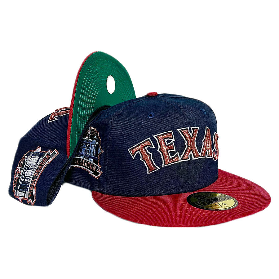 Texas Rangers Navy Two Tone Final Season Patch Green UV New Era 59FIFTY ...