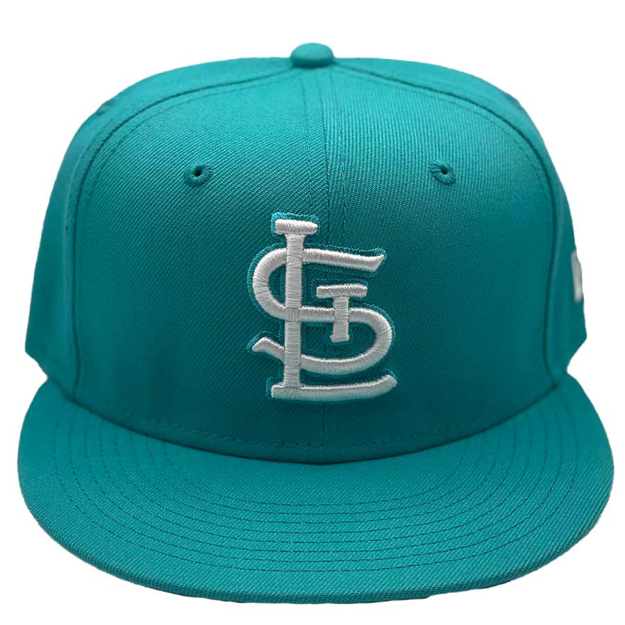 St. Louis Cardinals Teal and White Basic STL Teal UV New Era 59FIFTY ...