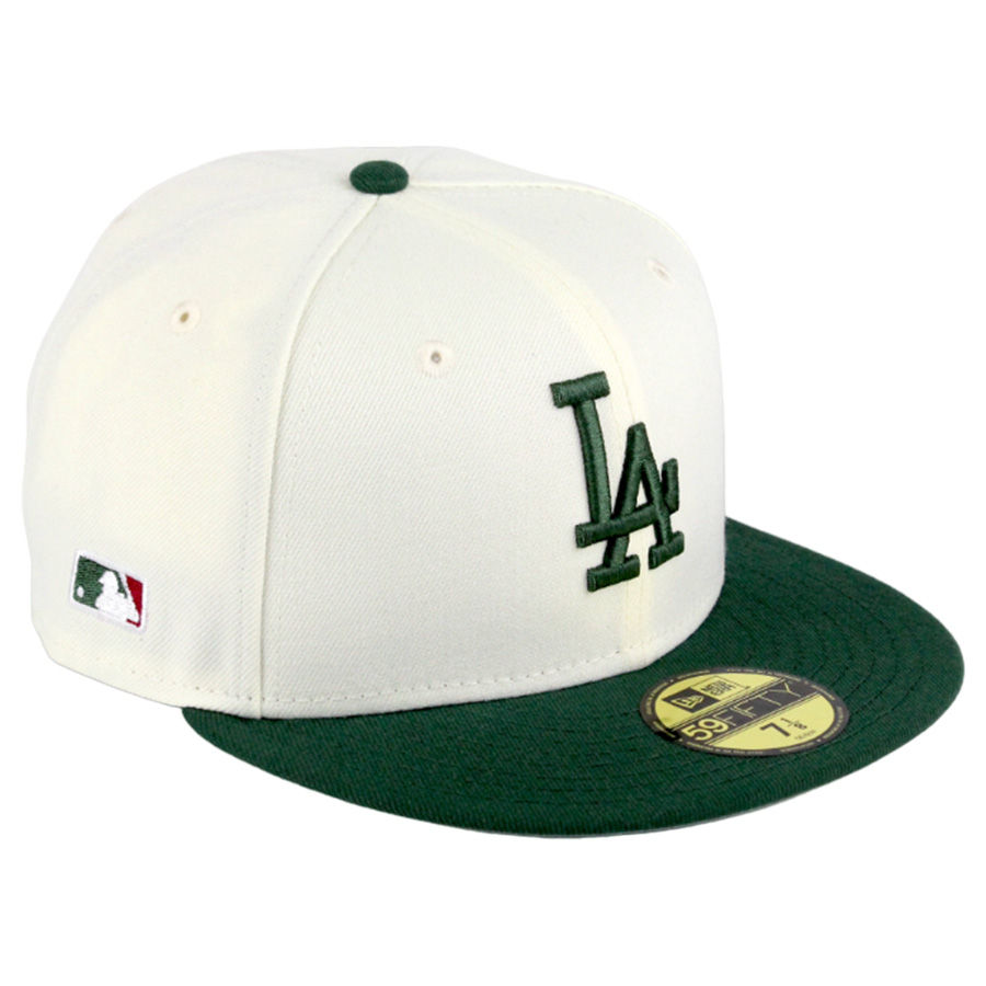 Los Angeles Dodgers Chrome Green Side Batty Gray UV 59FIFTY Fitted Hat