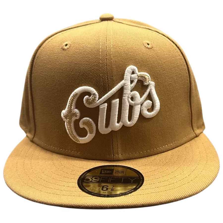 Chicago Cubs Wheat Brown Basic Gray UV 59FIFTY Fitted Hat
