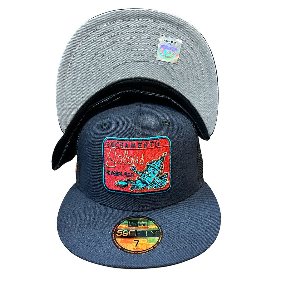 Sacramento Solons Navy Capitol Collection Mesh Back PCL Patch Gray UV ...