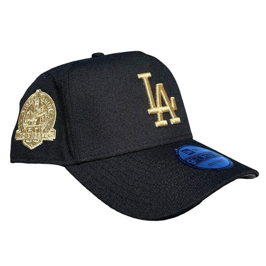 Los Angeles Dodgers Black Metallic Gold Logo & Patch A-Frame New Era ...