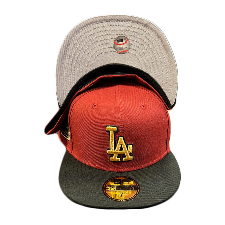 Los Angeles Dodgers Red Two Tone Red Brick Pack Gray UV New Era 59FIFTY ...