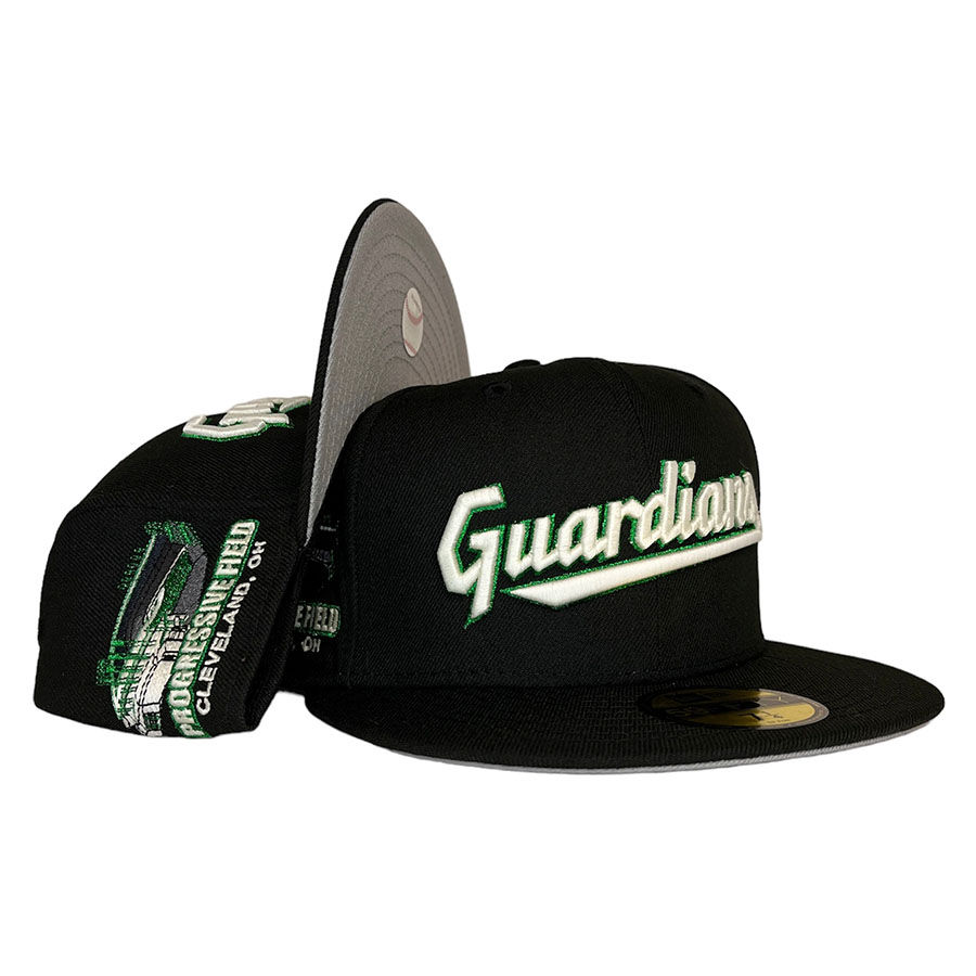 Cleveland Guardians Black Glow In The Dark Progressive Field Patch Gray ...