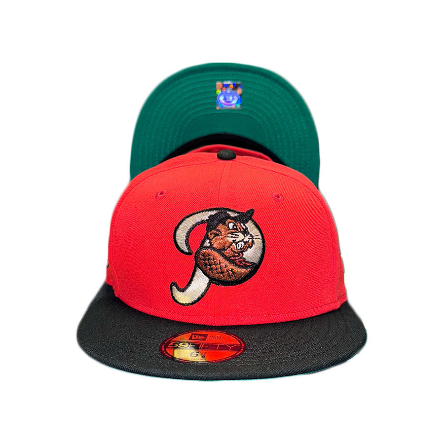 Portland Beavers Red Two Tone Leon in the Lab Beavers Side Patch Green ...